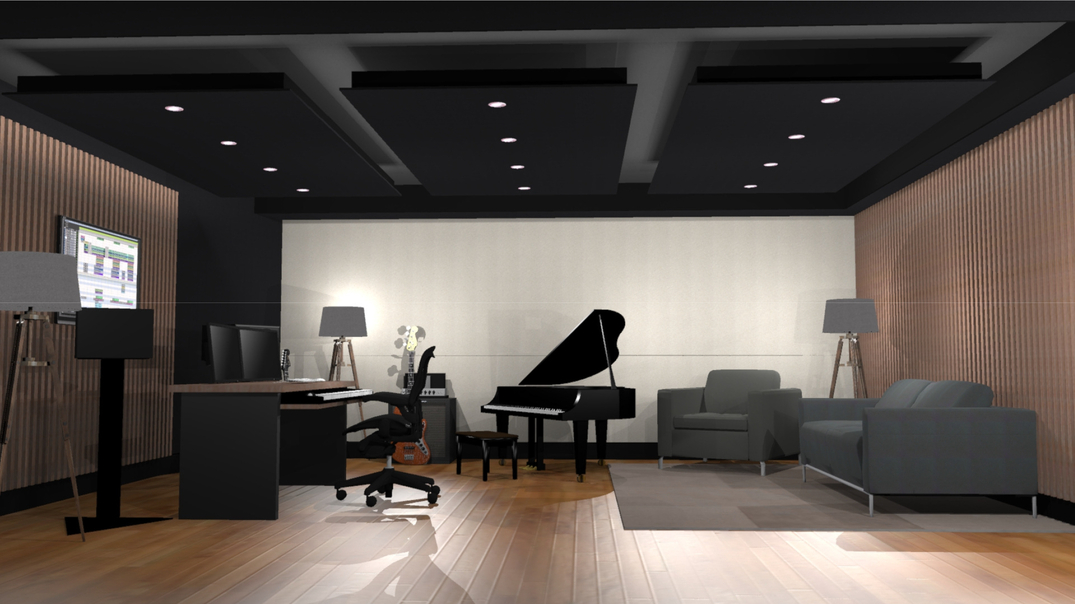 Acoustic conditioning of a studio for soundtrack composition ...